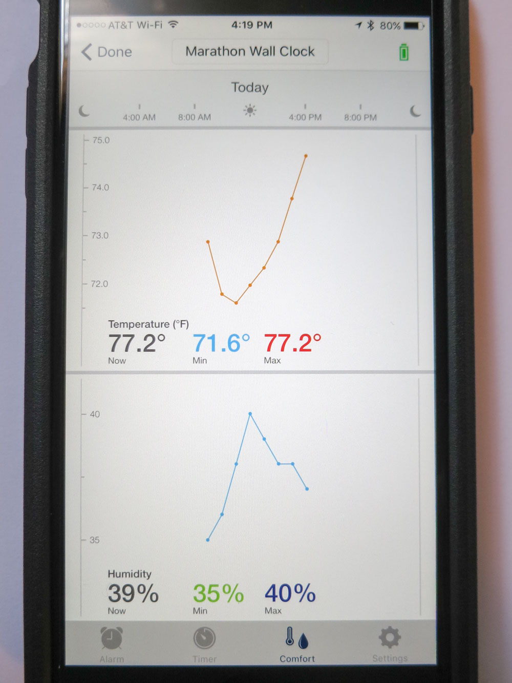 Marathon iOS App Tracking Temperature | At Home with Tech
