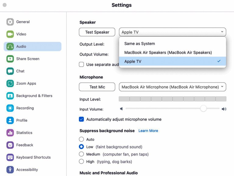 How to Hear Zoom Audio when Screen Mirroring to your TV | At Home with Tech